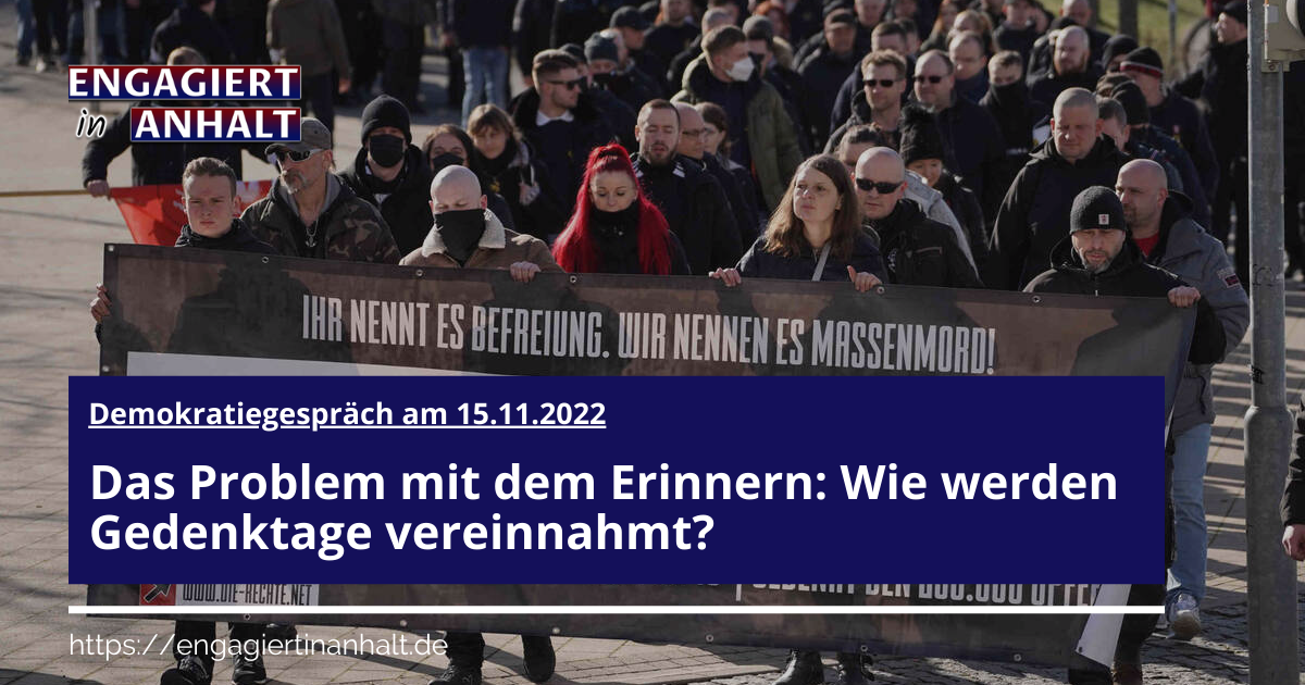 Demokratiegespräch – Das Problem mit dem Erinnern